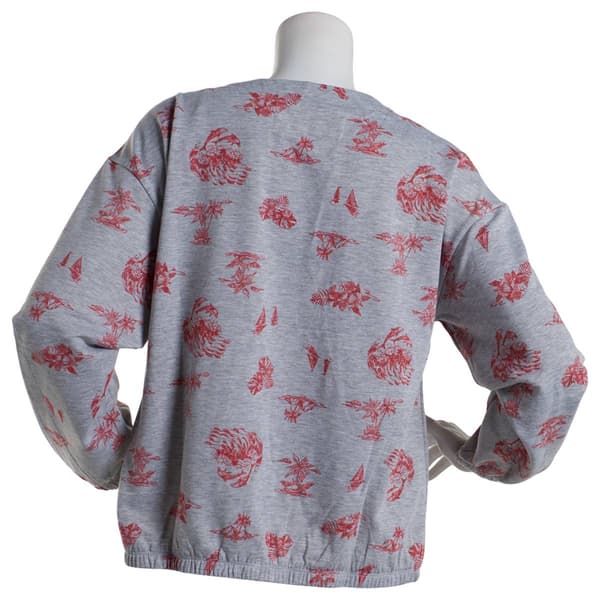 Womens Sweatshirt Project Long Sleeve Small Tropical Sweatshirt - Boscov's