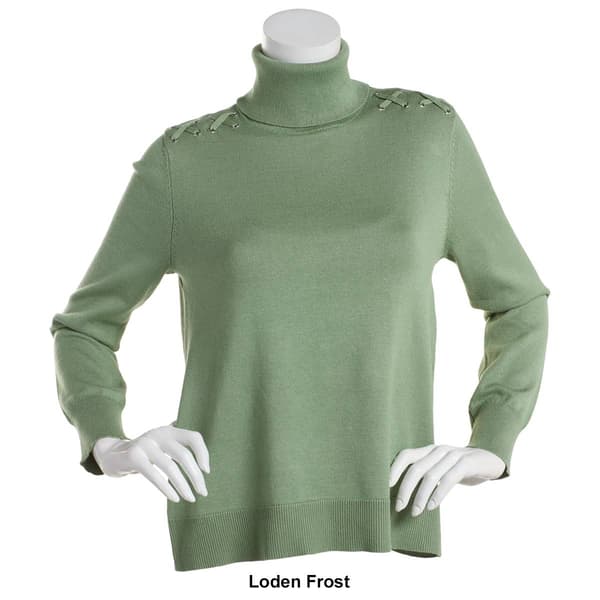 Plus Size Retrology X Shoulder Trim Turtleneck Sweater - Boscov's