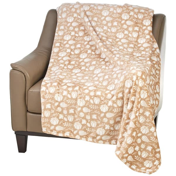 Ashley Cooper™ Tonal Pumpkin Plush Throw - Boscov's