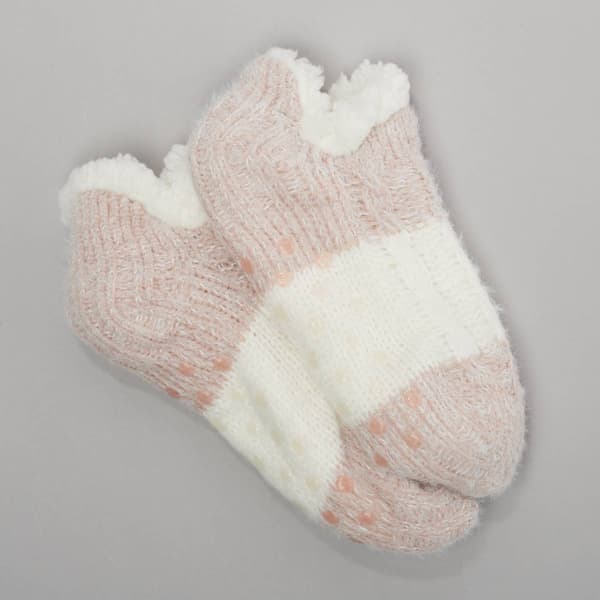 Womens Fuzzy Babba V Ankle Slipper Socks - Boscov's