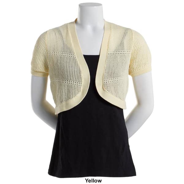 Womens Rabbit Rabbit Rabbit Short Sleeve Cropped Shrug - Boscov's