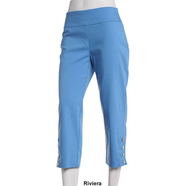 Plus Size Zac & Rachel Pull On Snap Button Hem Crop Pants - Boscov's