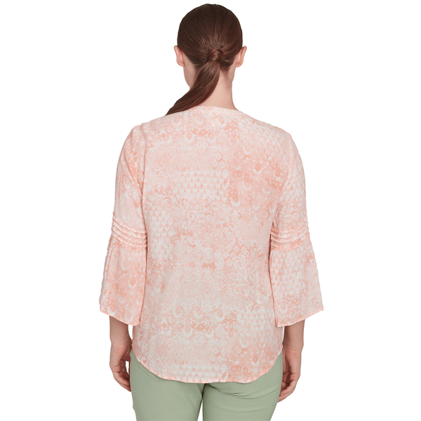 Petite Ruby Rd. Tropical Oasis Patchwork Silky Gauze Blouse - Boscov's