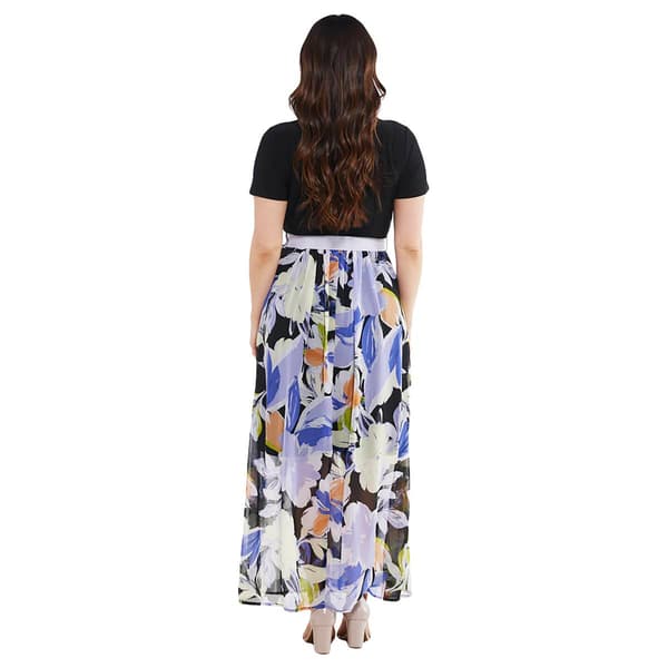Womens Ellen Weaver Short Sleeve Floral Chiffon Maxi Dress - Boscov's