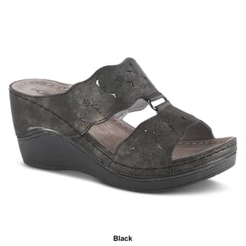 Womens Flexus® By Spring Step Dreiser Wedge Slide Sandals - Boscov's
