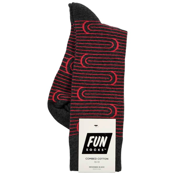 Mens Fun Socks® Squiggle Crew Socks - Boscov's