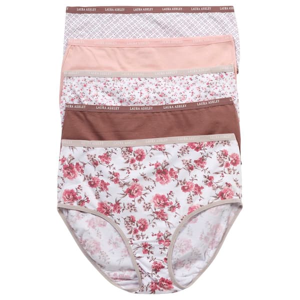 Womens Laura Ashley® 5pk. Brief High Cut Panties LS9221-5PKNO - Boscov's