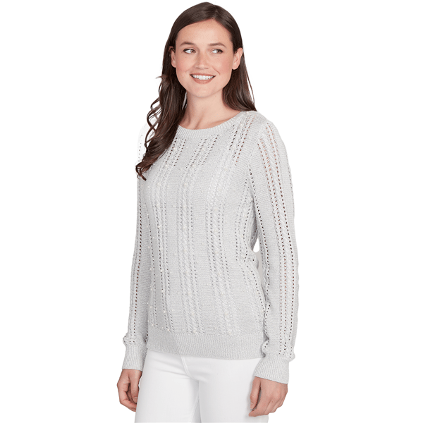 Womens Emaline Holiday Items Pearl Embellishment Sweater - Boscov's