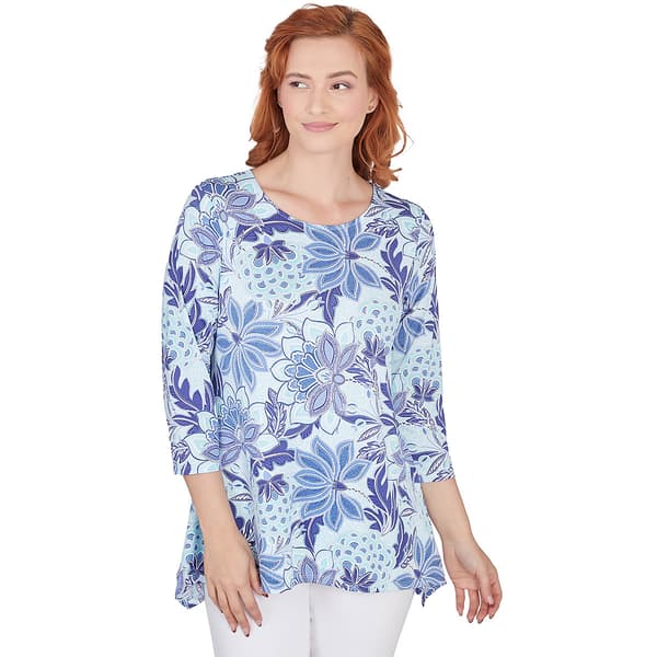 Womens Ruby Rd.Must Haves II Knit Puff Floral Tunic - Boscov's