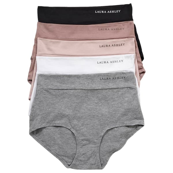 Womens Laura Ashley® 5pk. Smoothing Brief Panties LS1102-5PKC - Boscov's