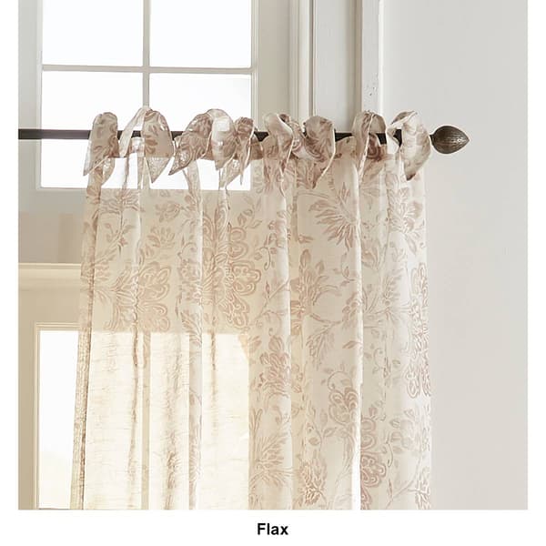 Elrene Westport Floral Tie-Top Sheer Window Curtain - Boscov's