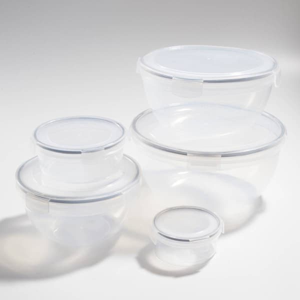 Farberware® 10pc. Round Food Storage Containers with Lids - Grey - Boscov's