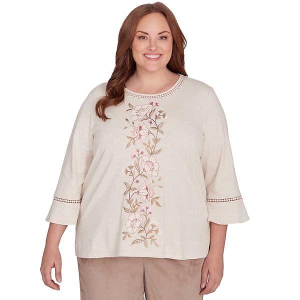 Plus Size Alfred Dunner Telluride Embroidered Floral Blouse - Boscov's