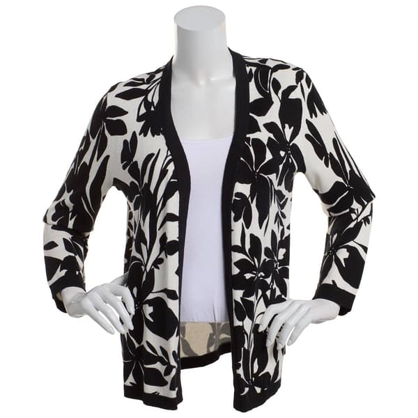 Womens Kasper Open Front Floral Cardigan - Boscov's