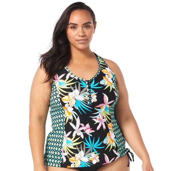 Plus Size Beach House Tropical Erinna Tankini Swim Top - Boscov's