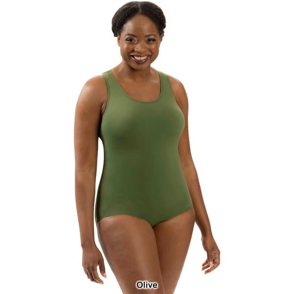 Womens Dolfin® Aquashape Solid Conservative One Piece Swimsuit - Boscov's
