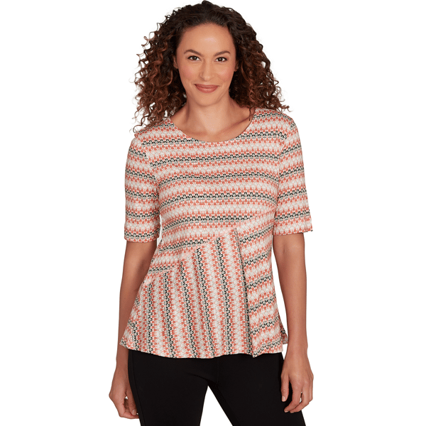 Petite Skye’s The Limit Spring Romance Spliced Stripe Tee - Boscov's