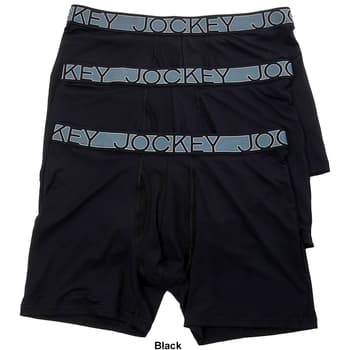 Mens Jockey® 3pk. Active Micro Boxer Briefs - Black - Boscov's