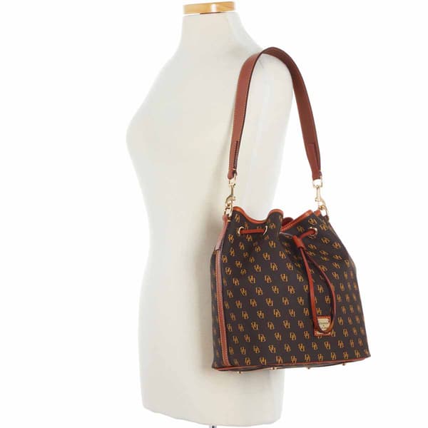 Dooney & Bourke Gretta Hobo with Logo - Brown Tmoro - Boscov's