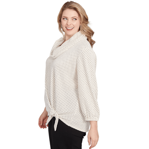 Plus Size Ruby Rd. New Neutrals Honeycomb Chenille Blouse - Boscov's