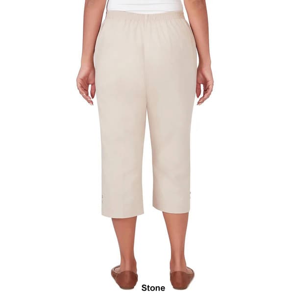 Womens Alfred Dunner Classic Neutrals Twill Pull On Capri Pants - Boscov's