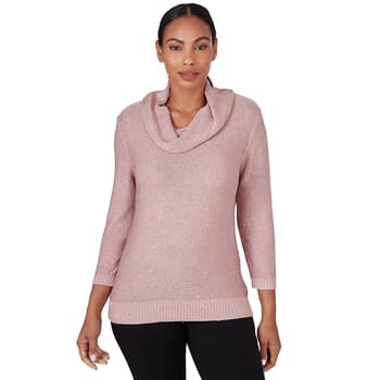 Womens Emaline Queenstown Solid 3/4 Sleeve Cowl Neck Sweater - Boscov's