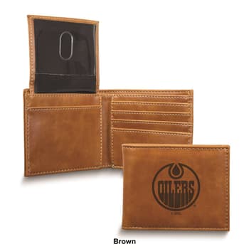 Mens NHL Edmonton Oilers Faux Leather Bifold Wallet - Boscov's