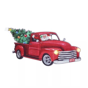 Mr. Christmas Red Pick-Up Truck LED Window Decal - Boscov's
