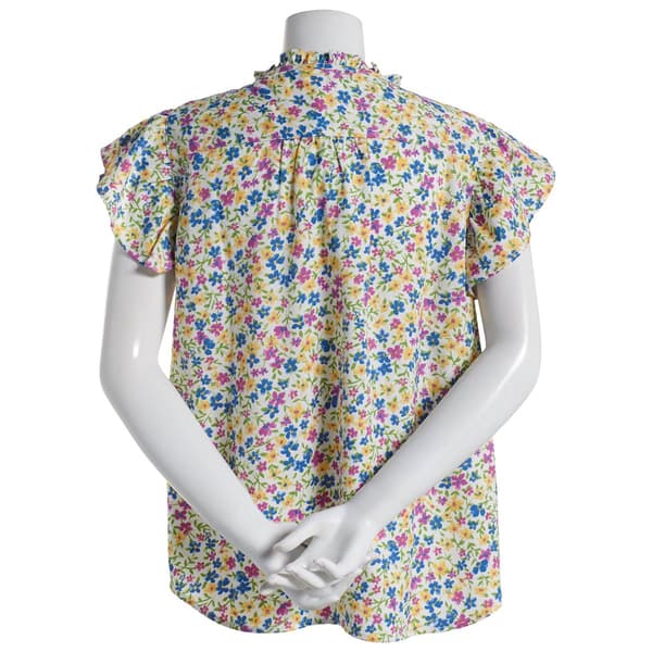 Womens Preswick & Moore® Ditsy Floral Ruffle Sleeve Blouse - Boscov's