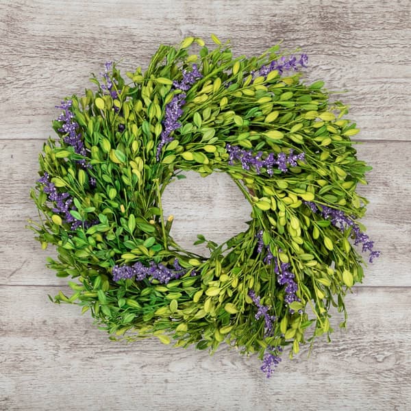 Northlight Seasonal Artificial Lavender & Foliage Spring Wreath - Boscov's