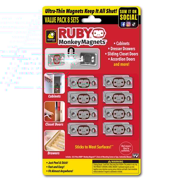 As Seen On TV Ruby Monkey Magnets - Boscov's