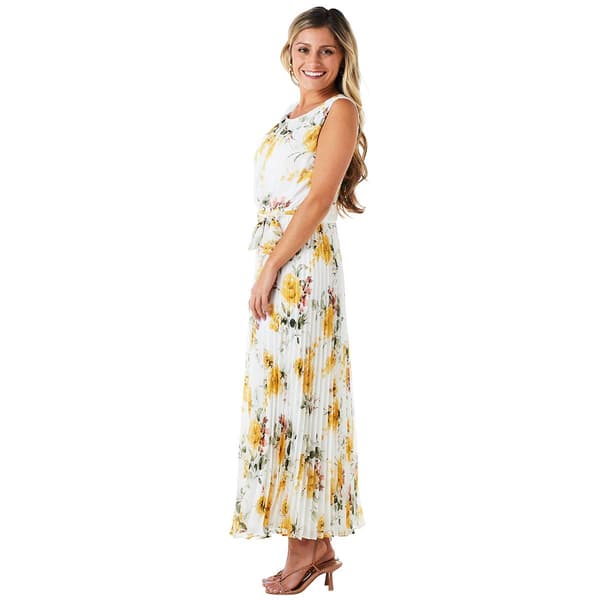 Womens Sandra Darren Sleeveless Chiffon Pleated Maxi Dress - Boscov's