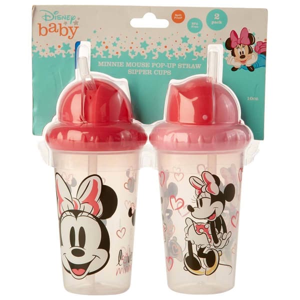 Baby Girl Disney 2pk. Minnie Pop-Up Straw Sippers - Boscov's