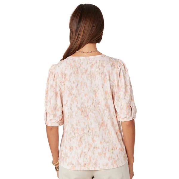 Womens Democracy Elbow Puff Sleeve Ruched Blouse Boscovs