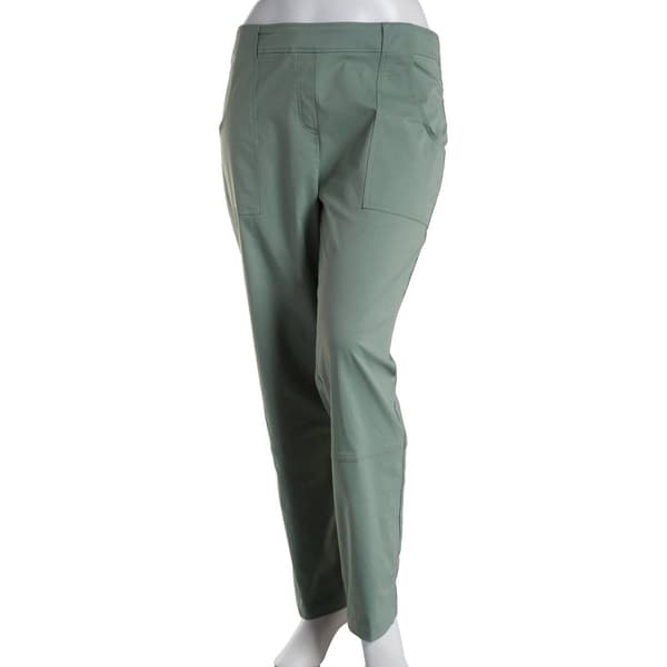 Petite Zac & Rachel Harper Slub Stretch Ankle Pants - Boscov's