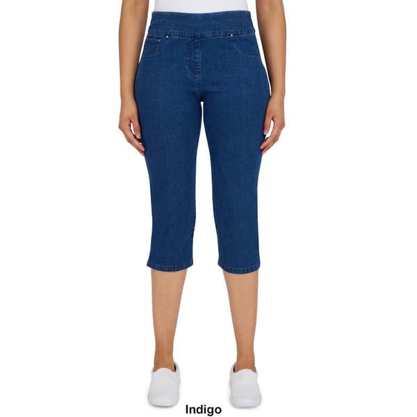 Petite Ruby Rd. Key Items Stretch Denim Split Hem Capri Pants - Boscov's