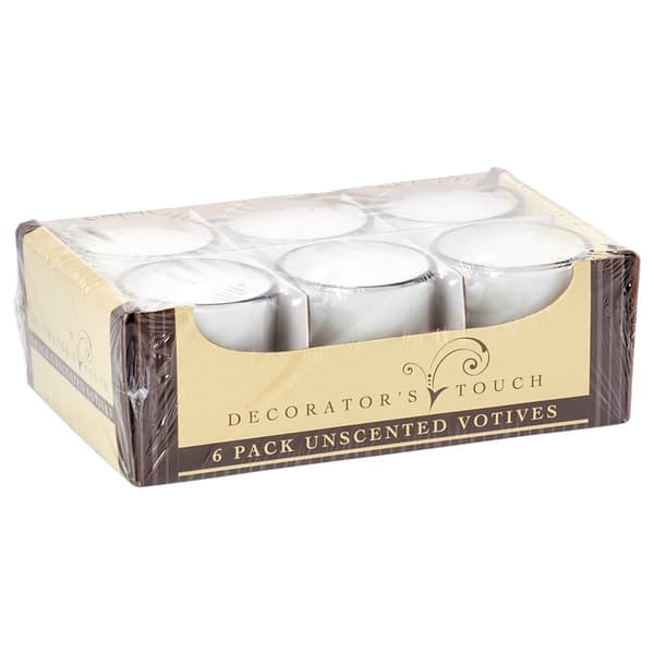 6pk. Ivory Glass Filled Votives - Boscov's