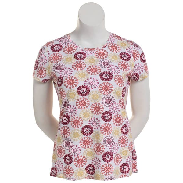 Plus Size Preswick & Moore® Short Sleeve Crew Neck Pinwheel Tee - Boscov's