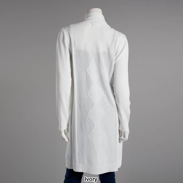 Womens 89th & Madison Long Solid 2 Pocket Duster - Boscov's