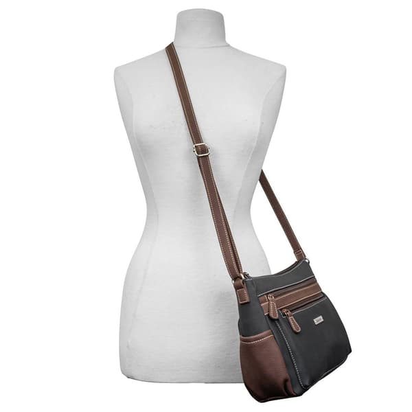 Koltov Naomi Large Two-Tone Crossbody - Black/Chocolate - Boscov's