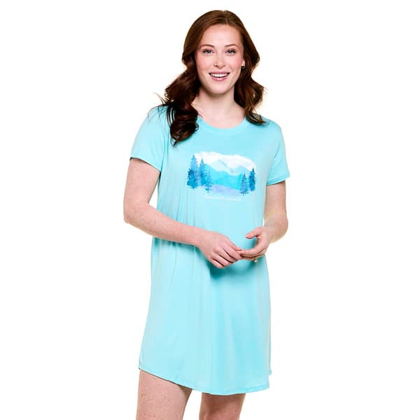 Plus Size Jaclyn Short Sleeve Adventure Awaits Screen Nightshirt - Boscov's
