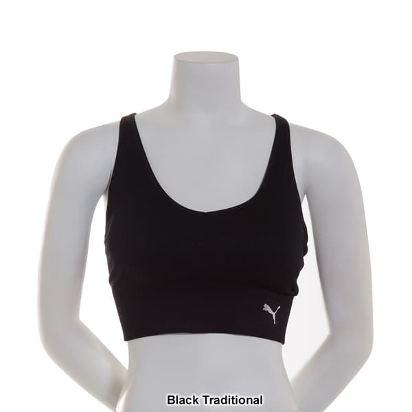 Womens Puma® Mirrored Rib Cross Back Sports Bra - Boscov's
