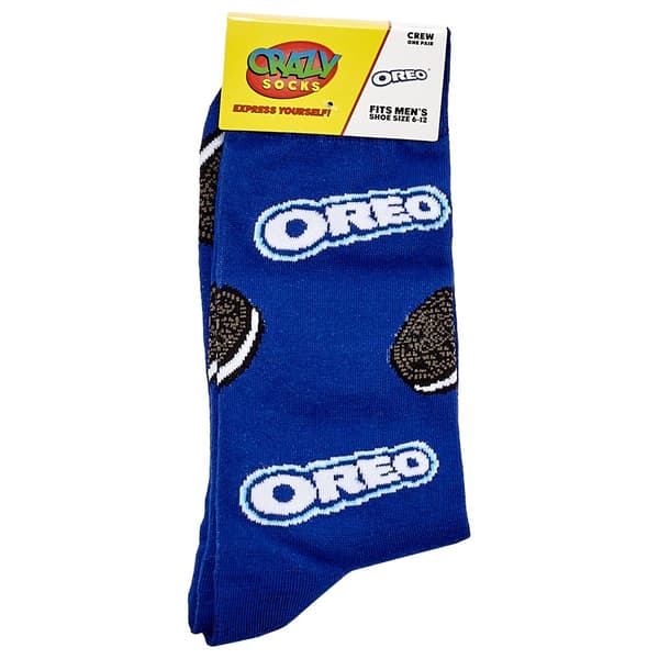 Mens Crazy Socks Oreo Cookies Crew Socks - Boscov's