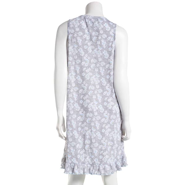 Womens Rene Rofe Knit Daisy Tank Nightshirt w/Ruffle Hem - Boscov's