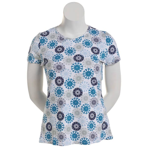 Plus Size Preswick & Moore® Short Sleeve Crew Neck Pinwheel Tee - Boscov's