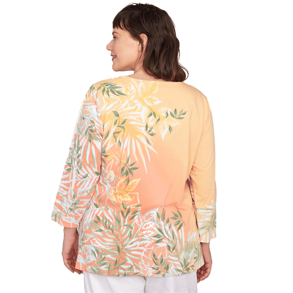 Plus Size Ruby Rd. Tropical Oasis Tropical Ombre Blouse - Boscov's