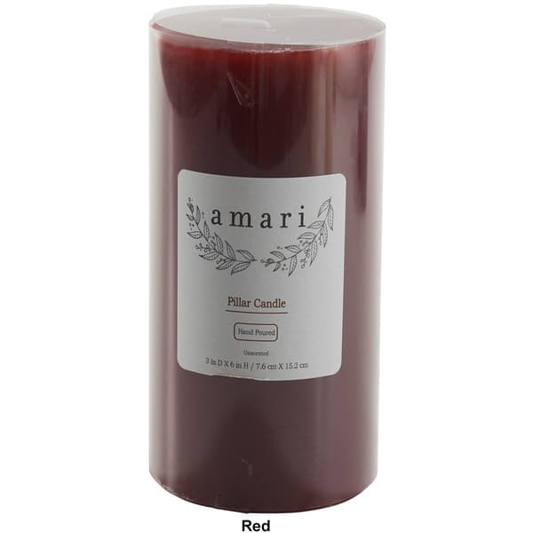 Amari 3x6 Wax Pillar Candle - Boscov's
