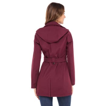 Womens Sebby Double Breasted Belted Softshell Jacket - Boscov's