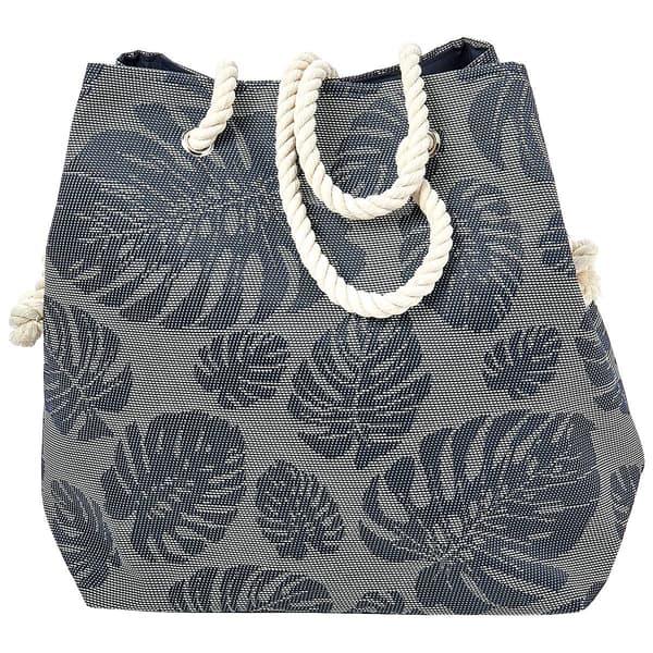Caribbean Joe Navy Straw Gap Tote - Boscov's