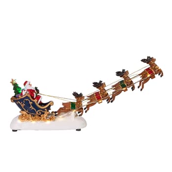 Kurt S. Adler Battery-Operated LED Santa With Sleigh Table Piece - Boscov's
